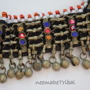 Kuchi Tribal Header With Pink and Green Jewels - Etsy