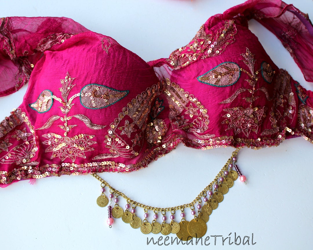 Pink Bollywood Tribal Fusion Bra Size 80D, US Size 36C, UK 36D - Etsy