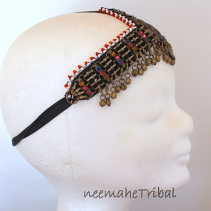 Kuchi Tribal Header With Pink and Green Jewels - Etsy