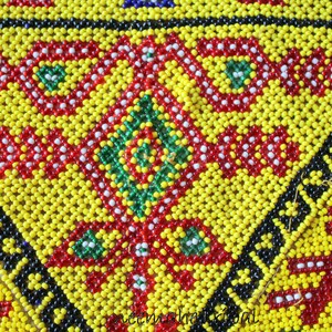 Yellow Triangular Beaded Kuchi Patches With a Bell Border, 1 Pair - Etsy