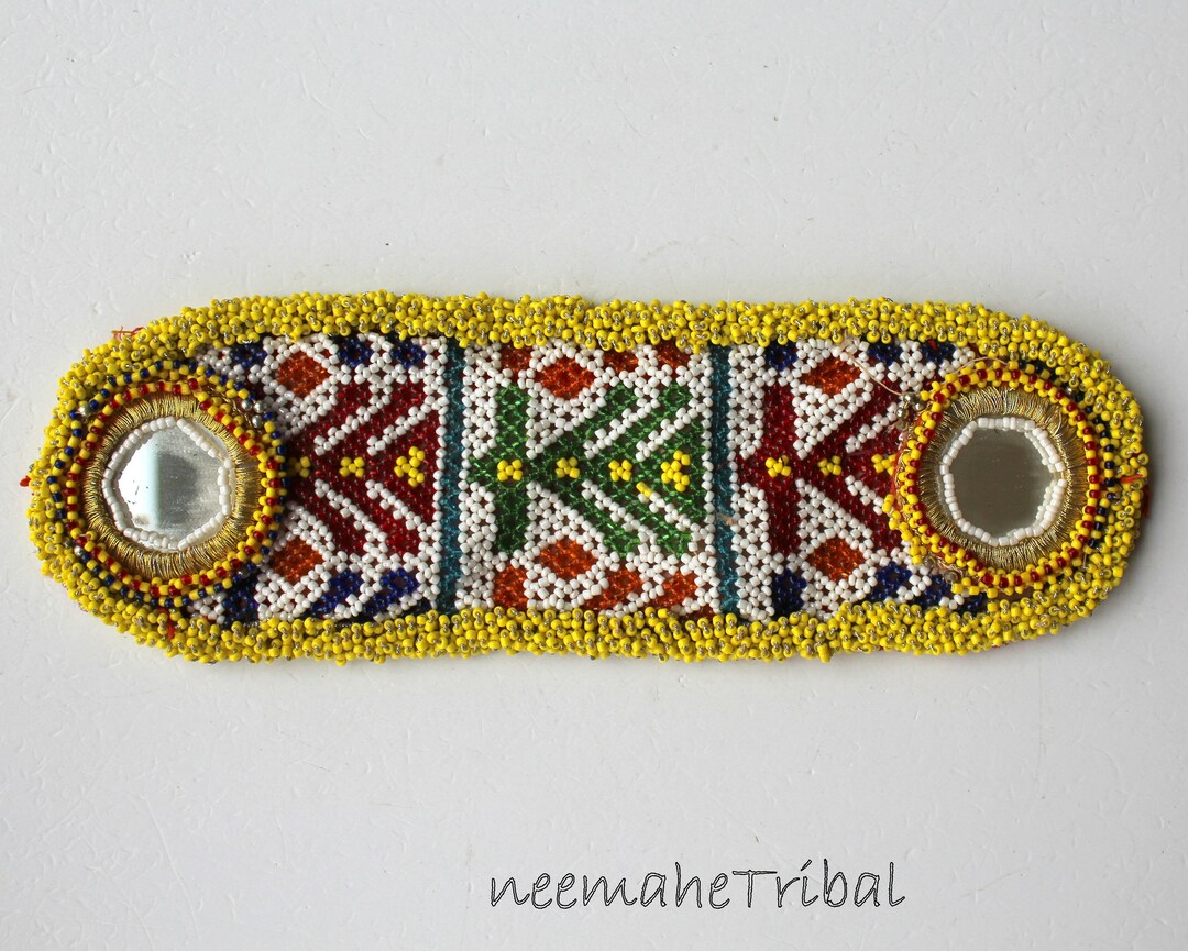 Beaded Kuchi Connector Patch, 24 Cm / 9.45 " Long, Handmade Hippie Sew ...