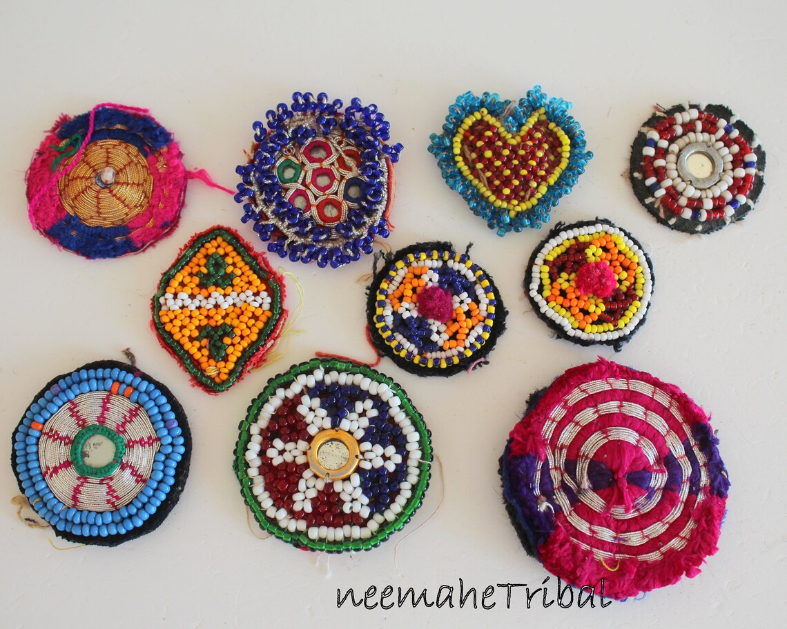 10 Small Kuchi Tribalmedallions - Etsy