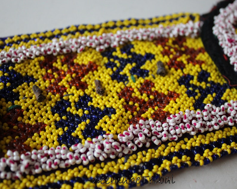 Big Yellow Beaded Kuchi Connector Patch 35 Cm / 13.78 | Etsy