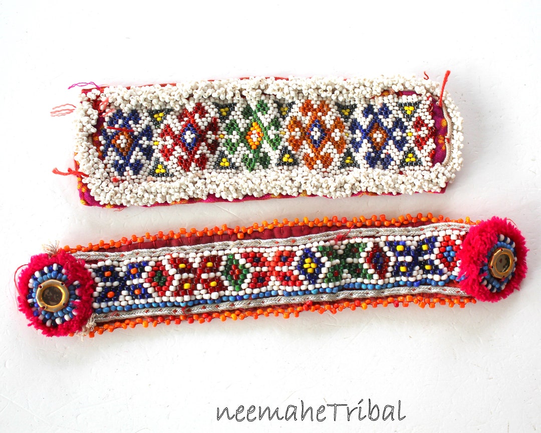 White Beaded Kuchi Patches, Set of 2 Pieces - Etsy
