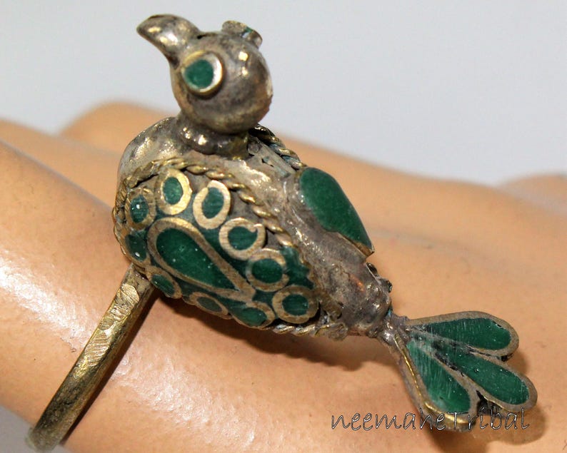 Kuchi Bird Ring Various Colors Tribal Ring Hippie Boho - Etsy