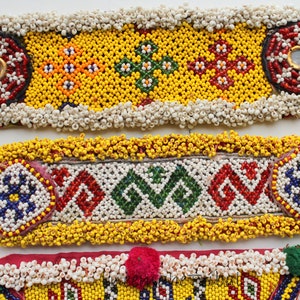 Beaded Kuchi Connector Patch, 20 26 Cm Long, Handmade Hippie Sew-on ...