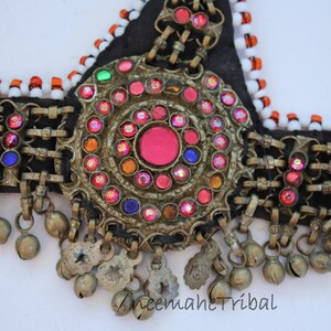 Kuchi Tribal Header With Pink and Green Jewels - Etsy