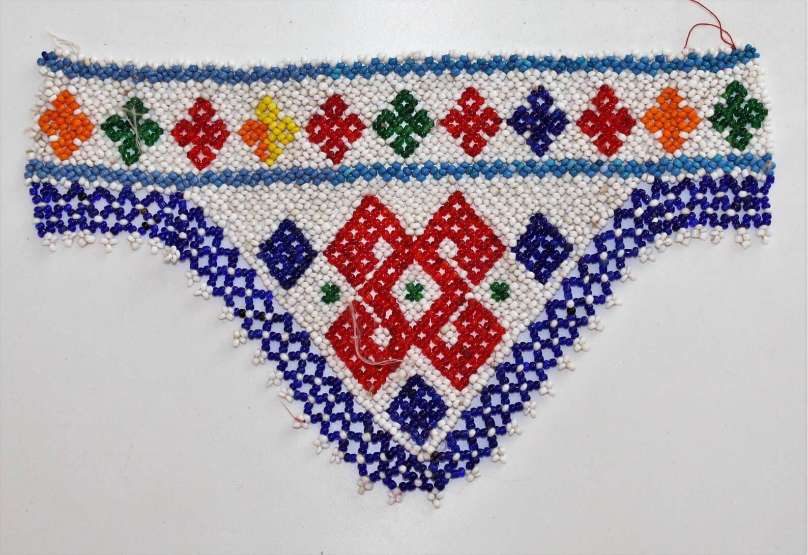 Beaded Kuchi Patch White Tribal Belt Part Applique Handmade - Etsy