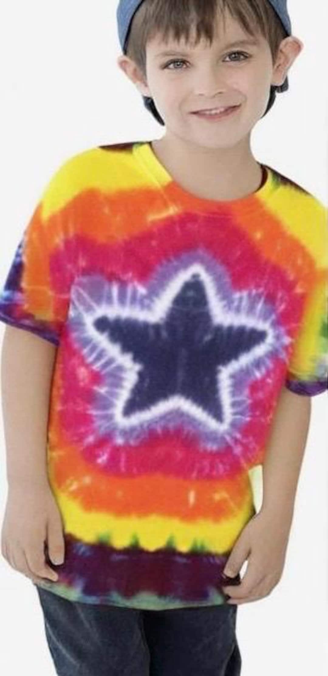 Tie Dye Star T-shirt Shirt Hand Made Customizable FREE SHIPPING Tye Die ...