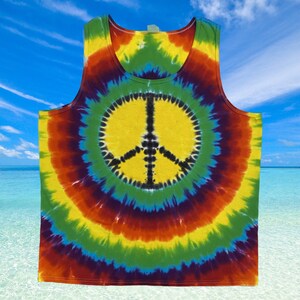 Tie Dye Peace Sign T-shirt Shirt Hand Made Customizable FREE SHIPPING ...