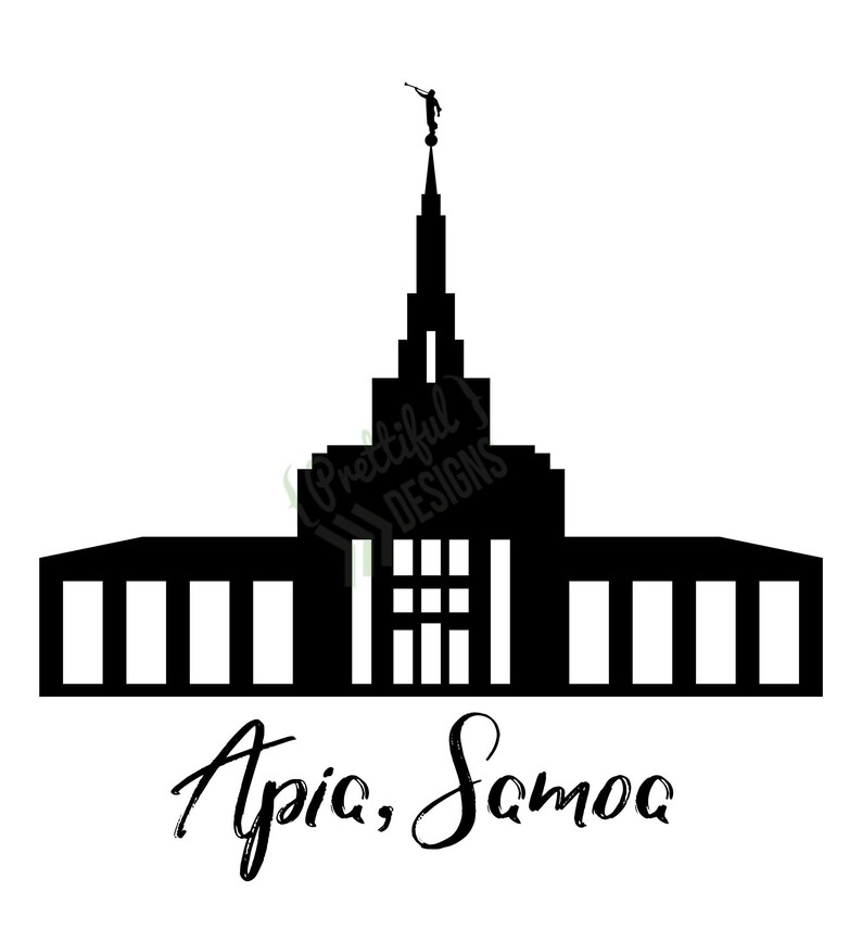 Apia Samoa Temple Silhouette LDS Church of Jesus Christ Clip - Etsy New ...