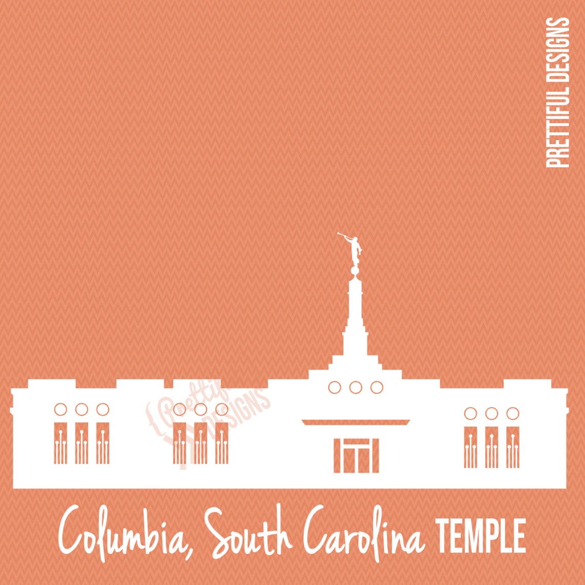 Columbia South Carolina Temple Silhouette LDS Church of Jesus Christ ...