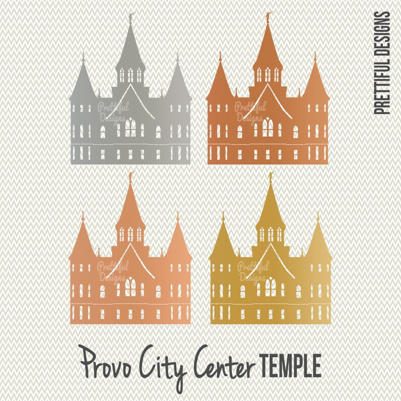 Provo City Center Temple Metallic Series Silhouette LDS Church of Jesus ...