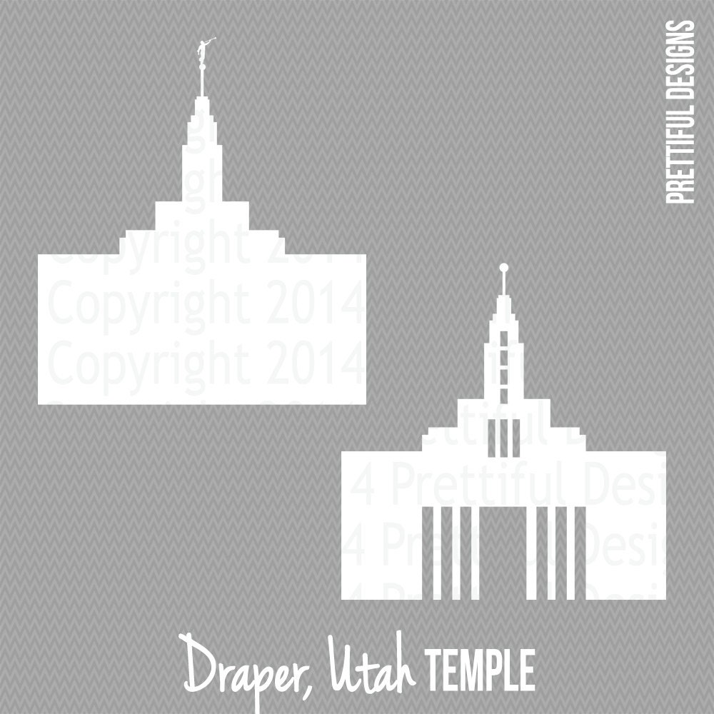 Draper Utah Temple LDS Church of Jesus Christ Clip Art Png Eps Svg ...