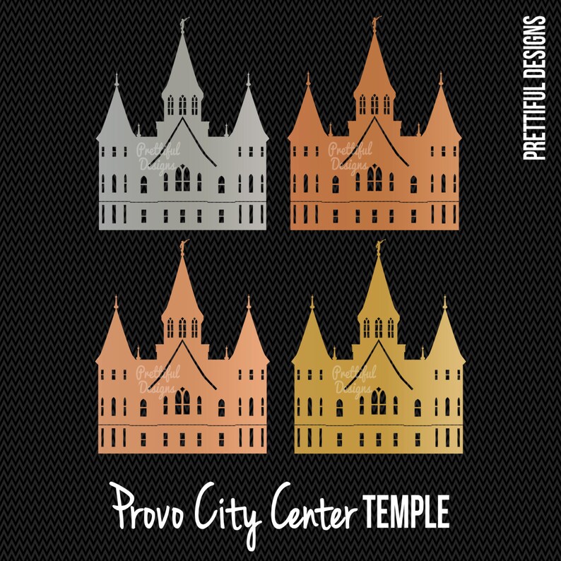 Provo City Center Temple Metallic Series Silhouette LDS Church of Jesus ...