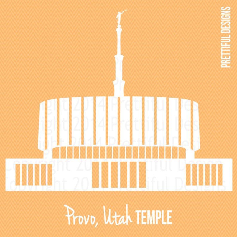Provo Utah Temple LDS Mormon Clip Art Png Eps Svg Vector - Etsy