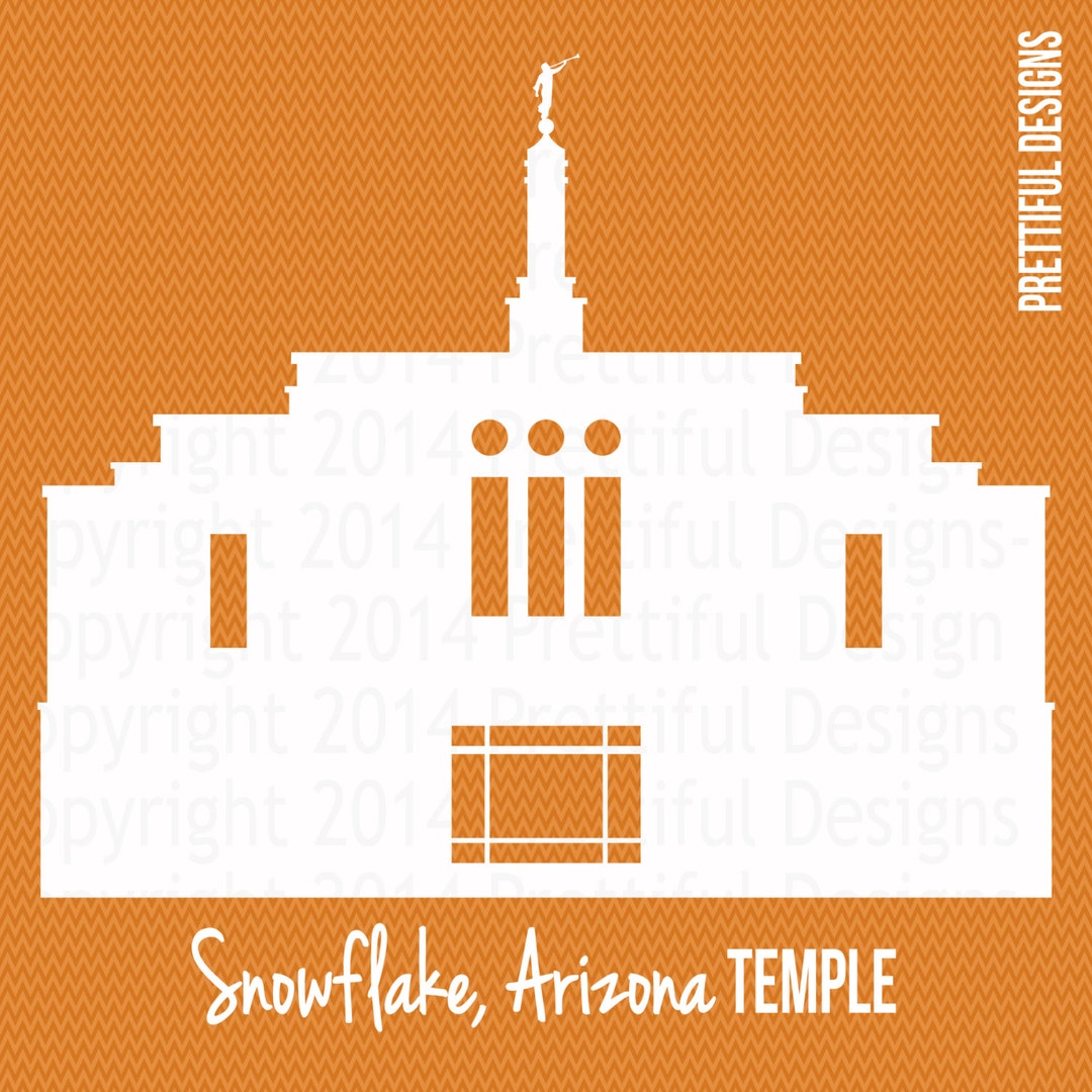 Snowflake Arizona Temple Silhouette LDS Church of Jesus Christ Clip Art ...