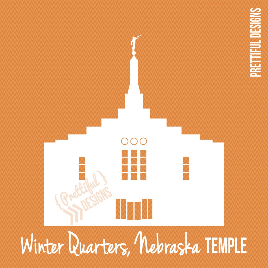 Winter Quarters, Nebraska Temple Silhouette LDS Church of Jesus Christ ...