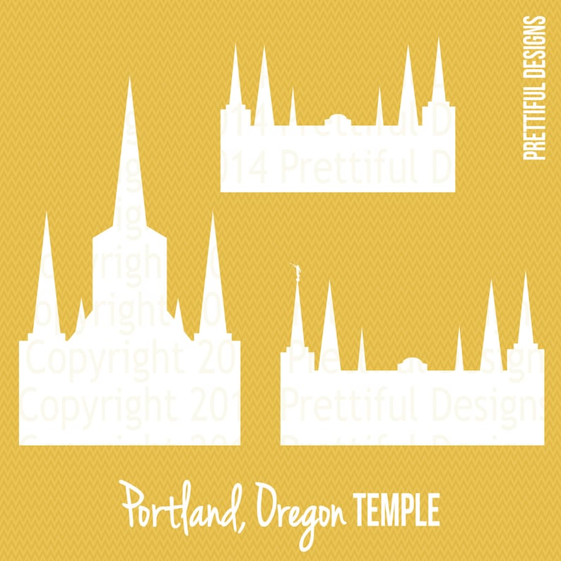 Portland Oregon Temple LDS Church of Jesus Christ Clip Art Png Eps Svg ...