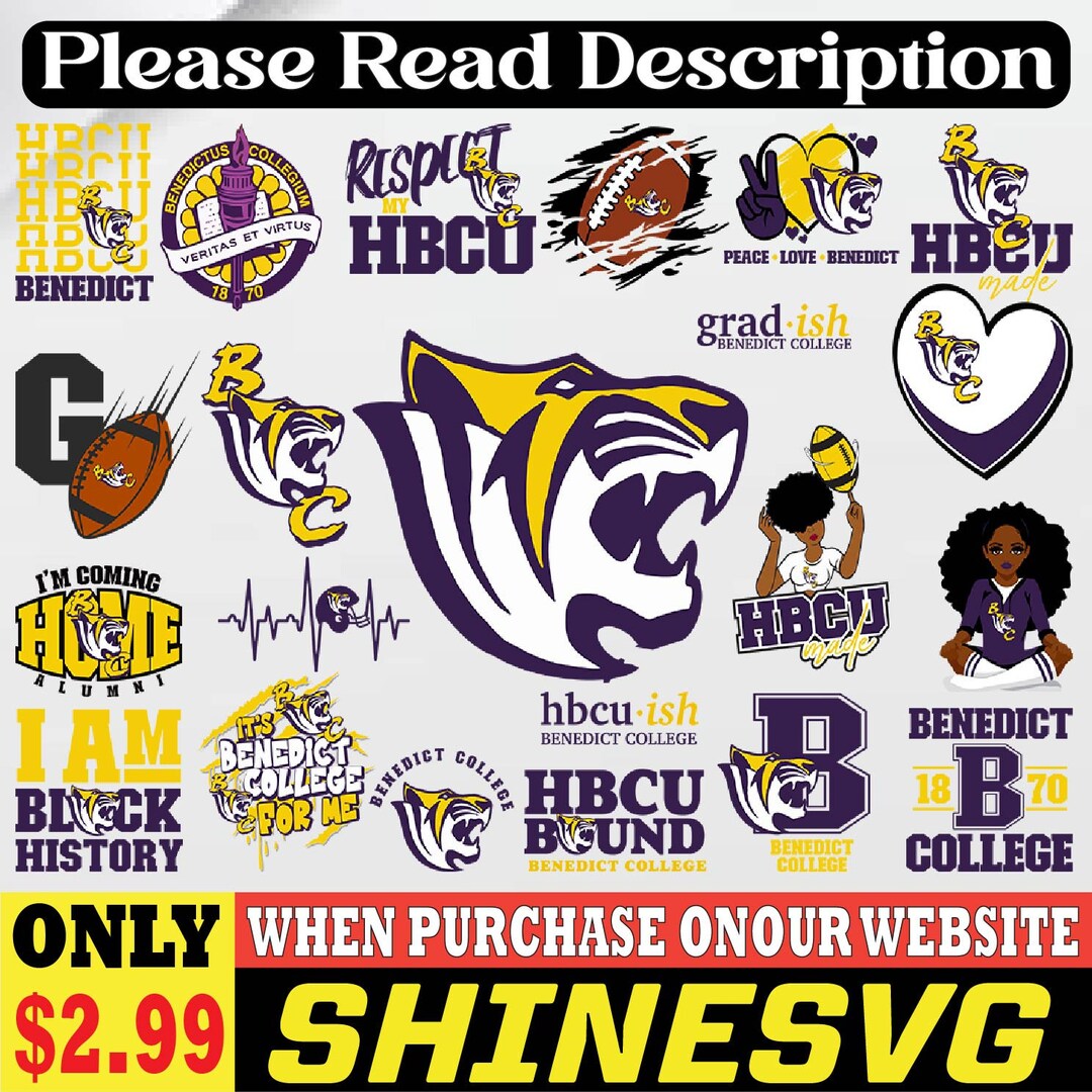 Benedict College Football Team Svg Benedict College SVG HBCU - Etsy