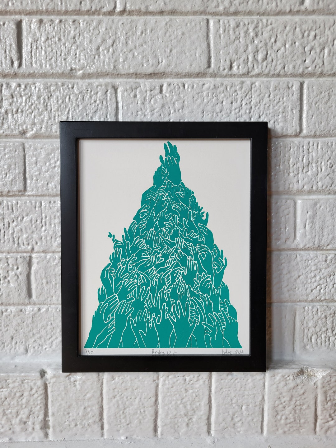 Hands Linocut - Etsy