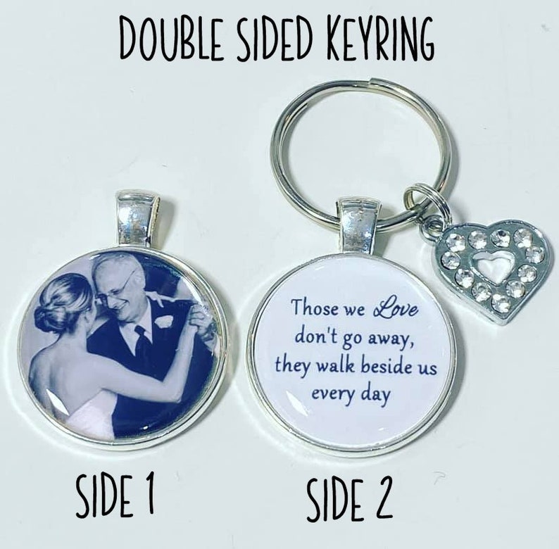 Memory Personalised DOUBLE SIDED Photo Keyring Bereavement - Etsy UK