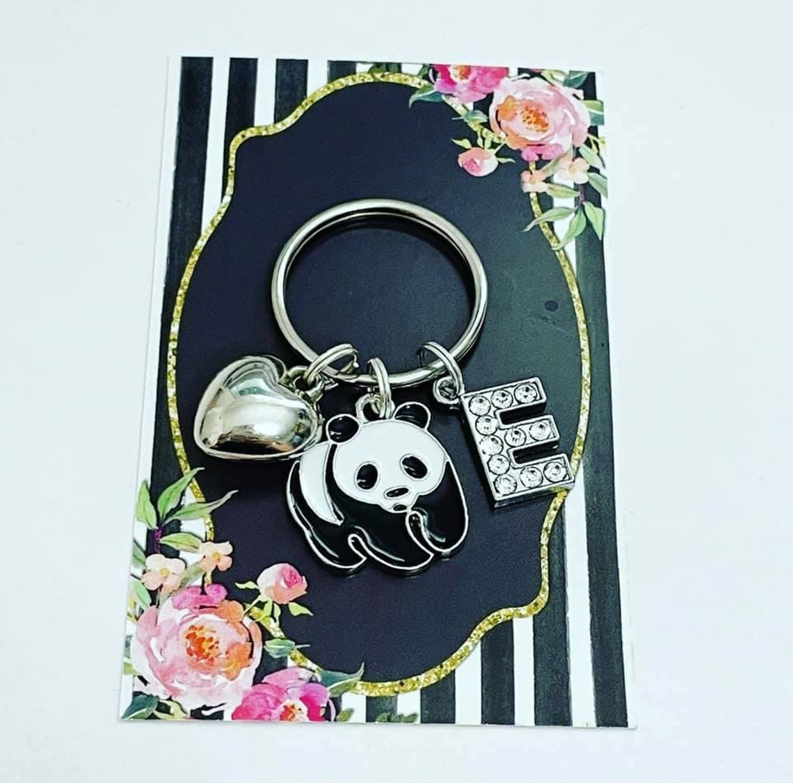 PANDA Personalised Keyring Panda Gift | Etsy UK