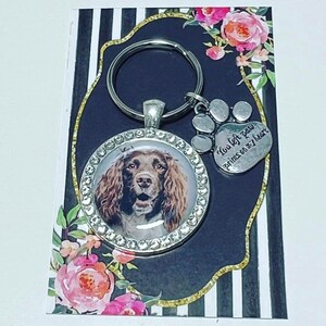 Dog Personalised Photo Keyring You Left Paw Prints on My - Etsy UK