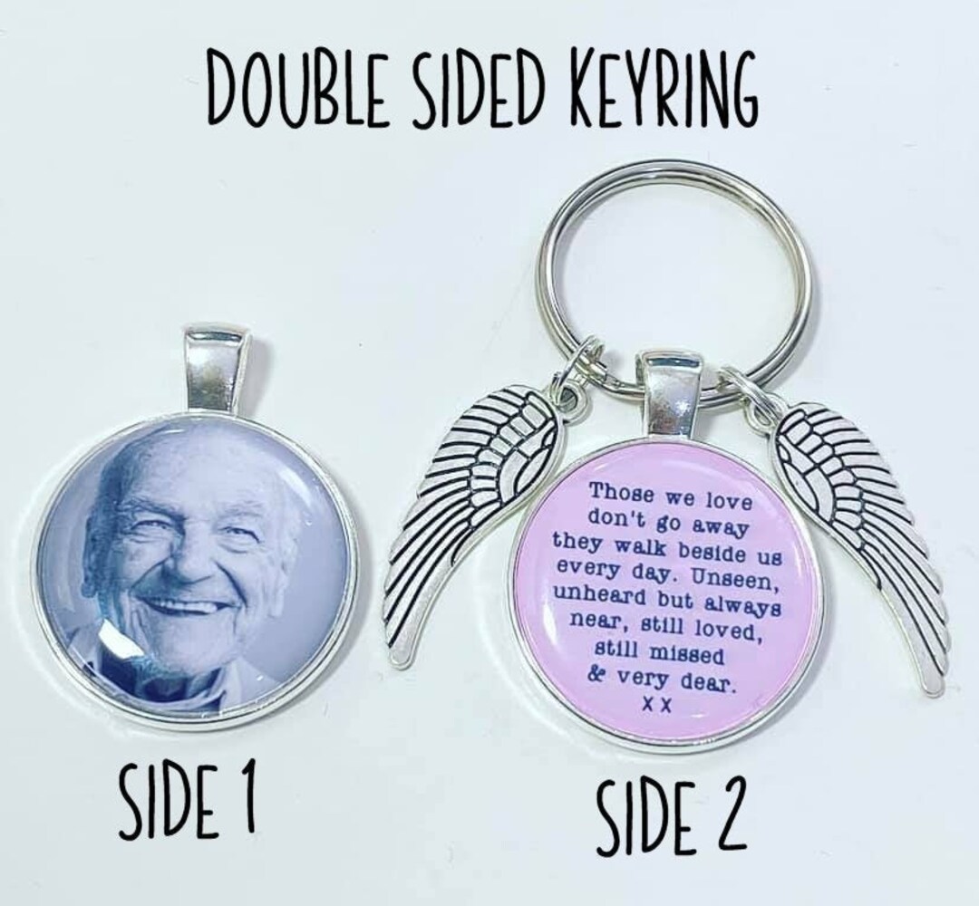 Personalised Photo Keyring - Memorial Bereavement Lost Loved One ...
