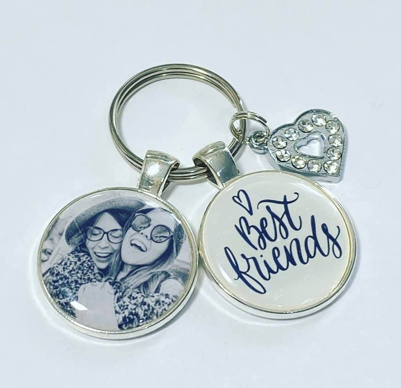 Best Friends Personalised Photo Keyring Bestie Best Friend - Etsy UK