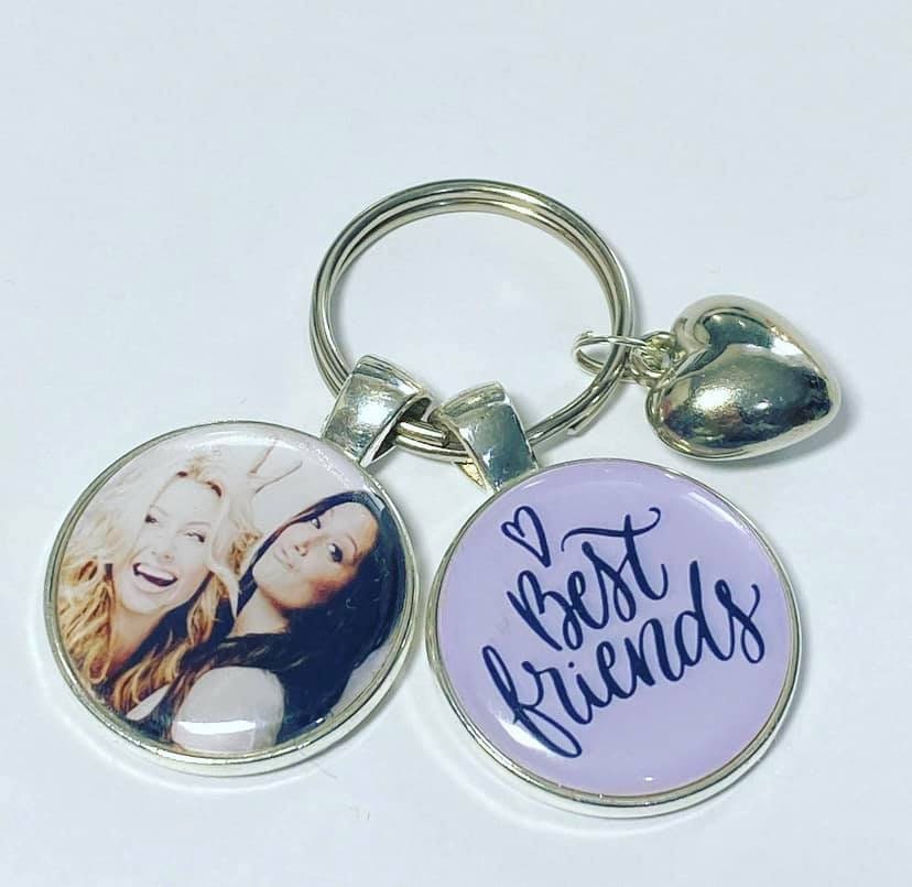 Best Friends Personalised Photo Keyring Bestie Best Friend - Etsy UK