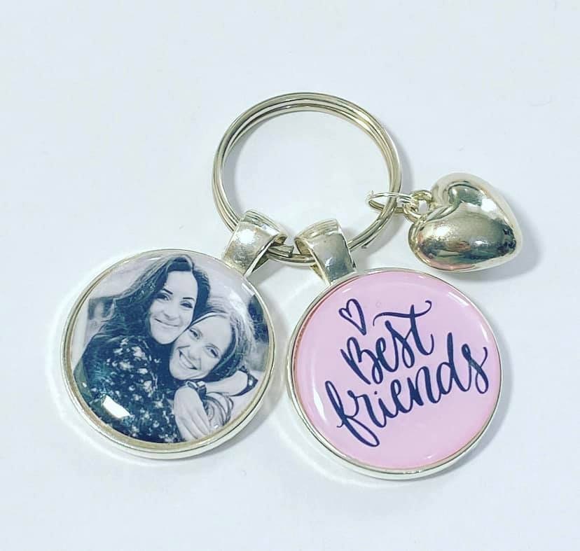 Best Friends Personalised Photo Keyring Bestie Best Friend - Etsy UK