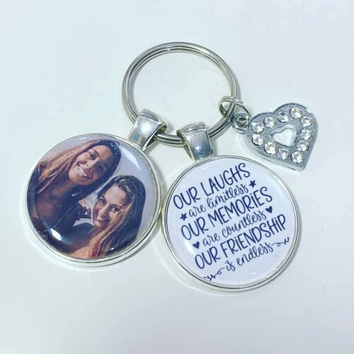 Best Friends Personalised Photo Keyring Bestie Best Friend - Etsy UK