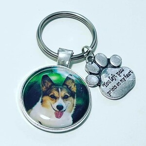 Dog Personalised Photo Keyring, You Left Paw Prints on My Heart, Loss ...