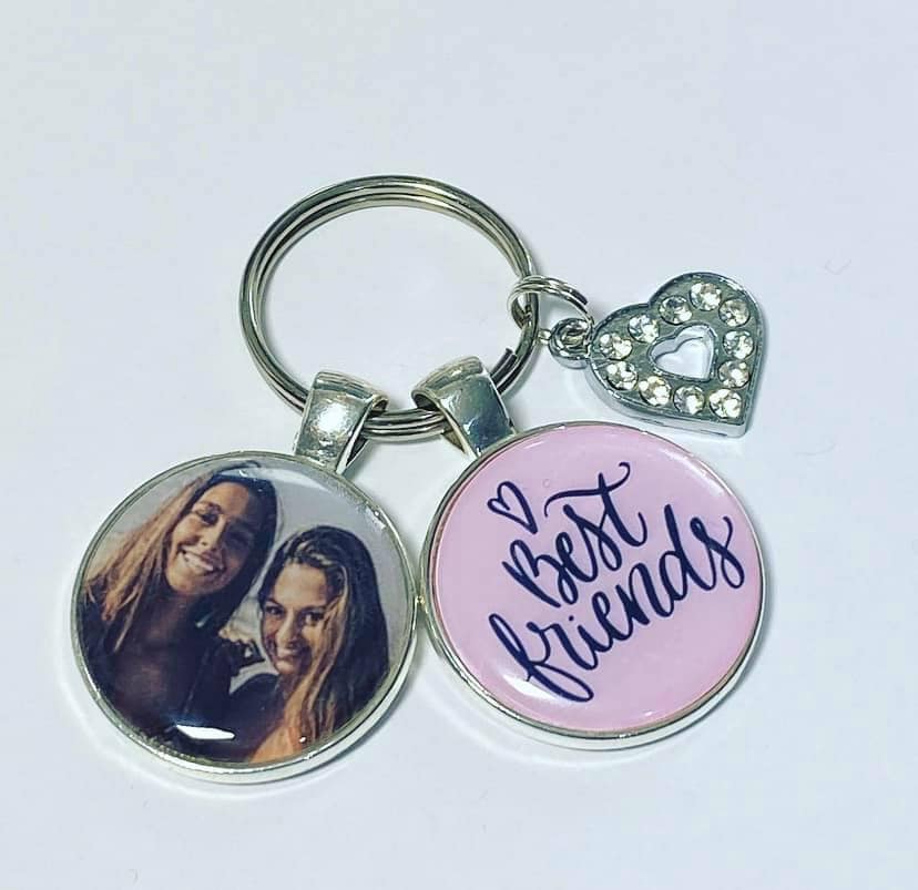 Best Friends Personalised Photo Keyring Bestie Best Friend - Etsy UK