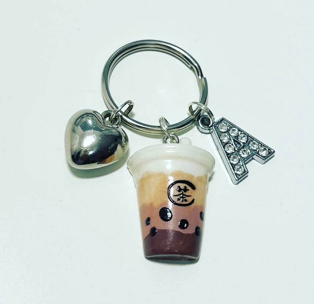 Personalised BOBA TEA Keyring - Bubble Tea Gift - Stocking Filler ...