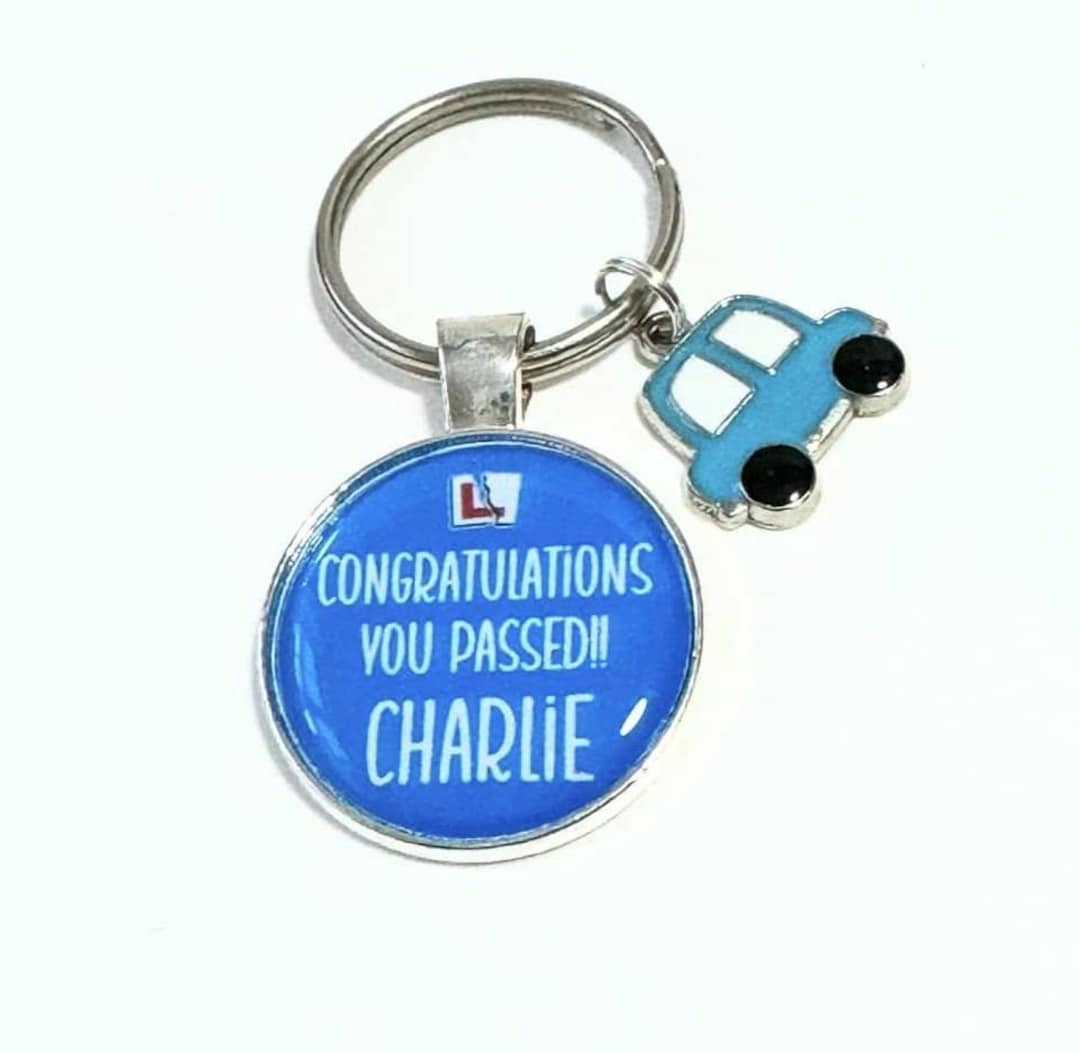 New Driver Keyring, First Car Gift, New Car Personalised Name Keyring ...