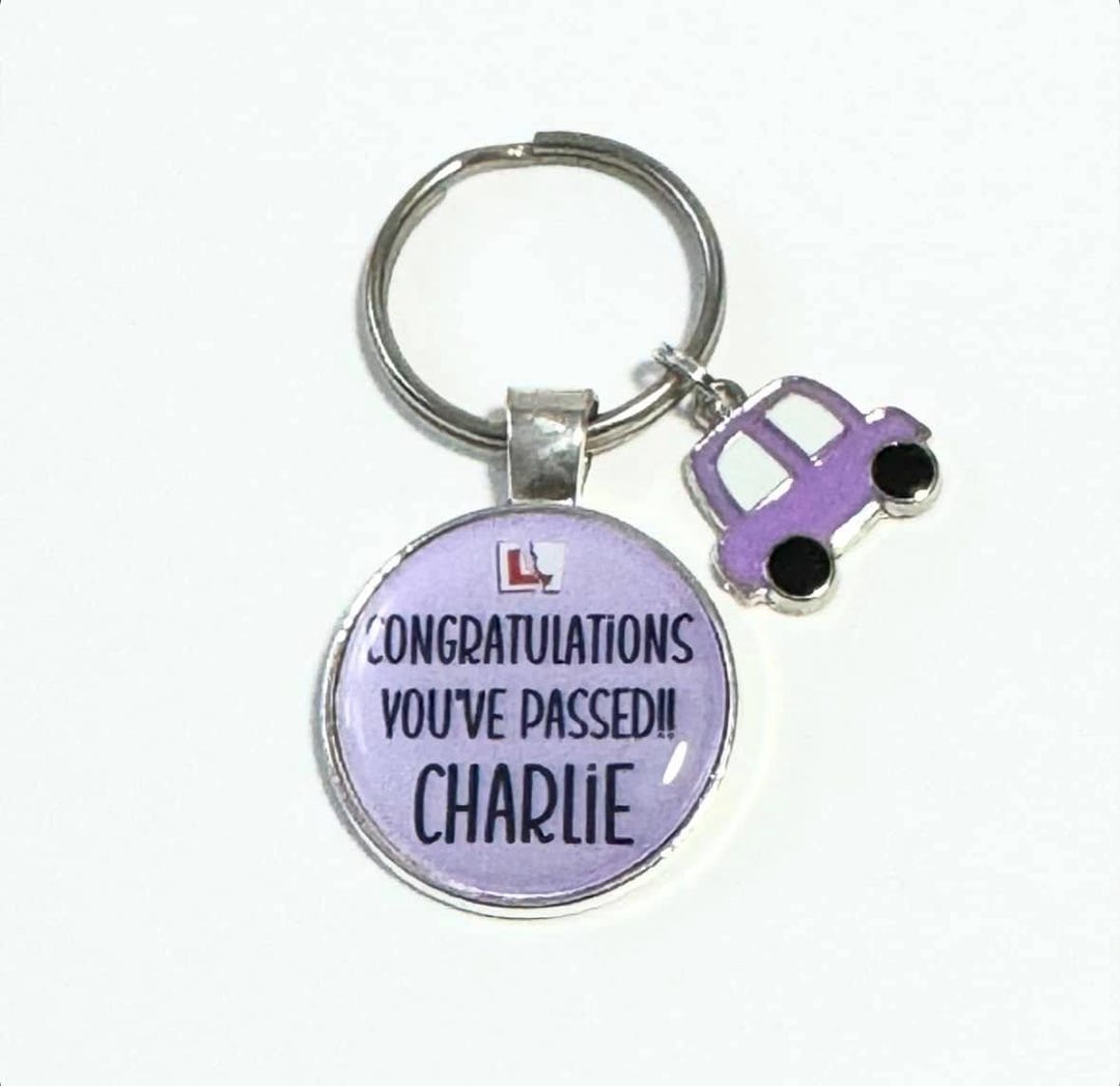 New Driver Keyring, First Car Gift, New Car Personalised Name Keyring ...