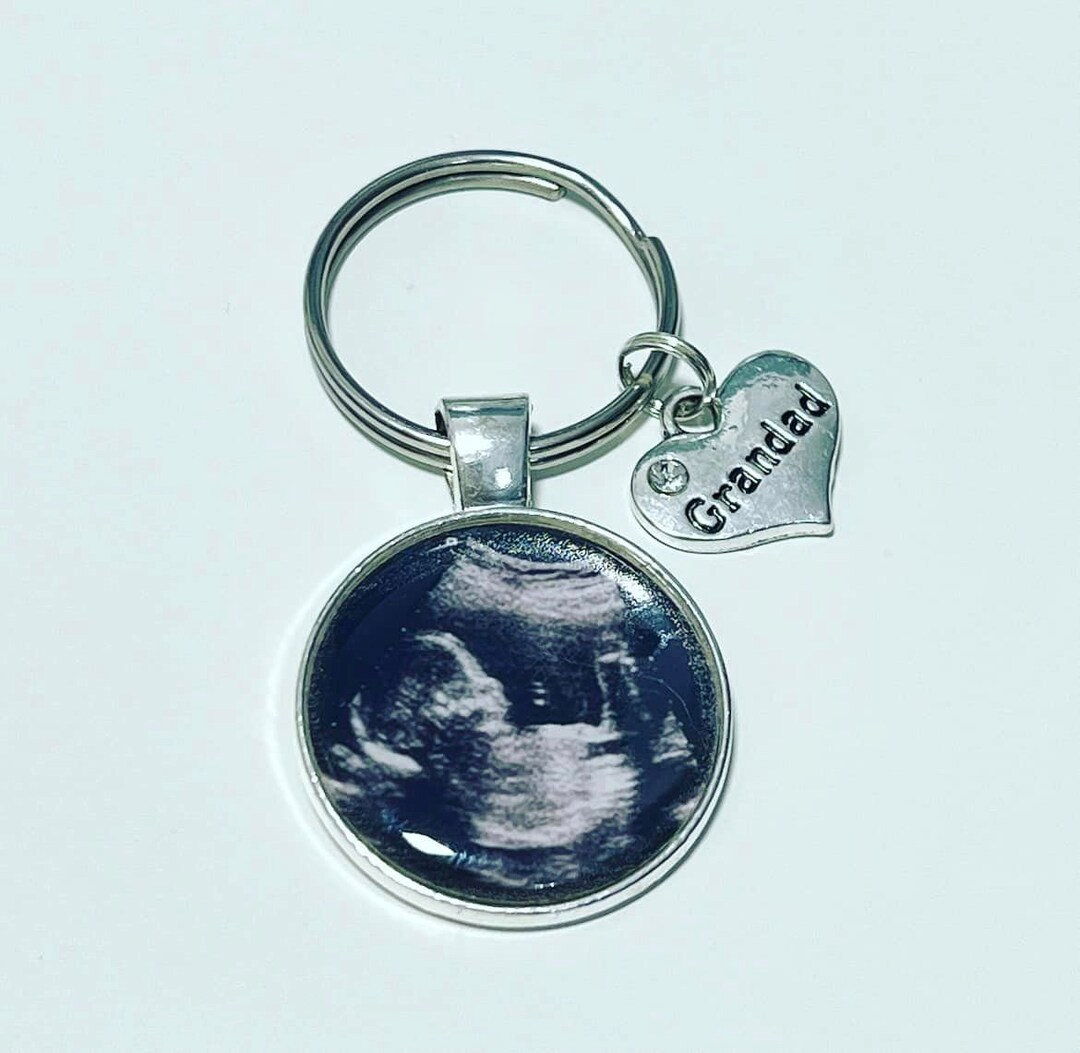Personalised Grandad Baby Scan Photo Keyring Christmas Gifts Grandad ...