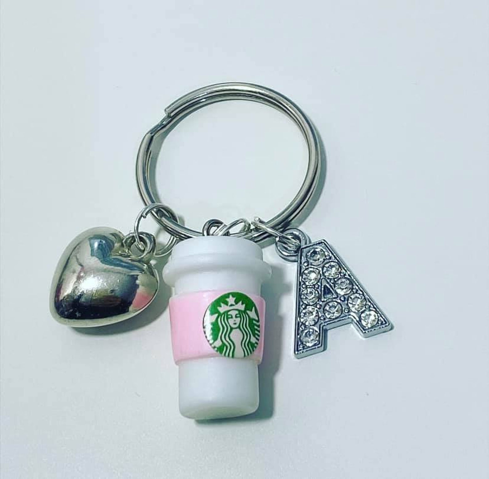Pink Coffee Cup Keyring Personalised Friend Gift Coffee - Etsy UK