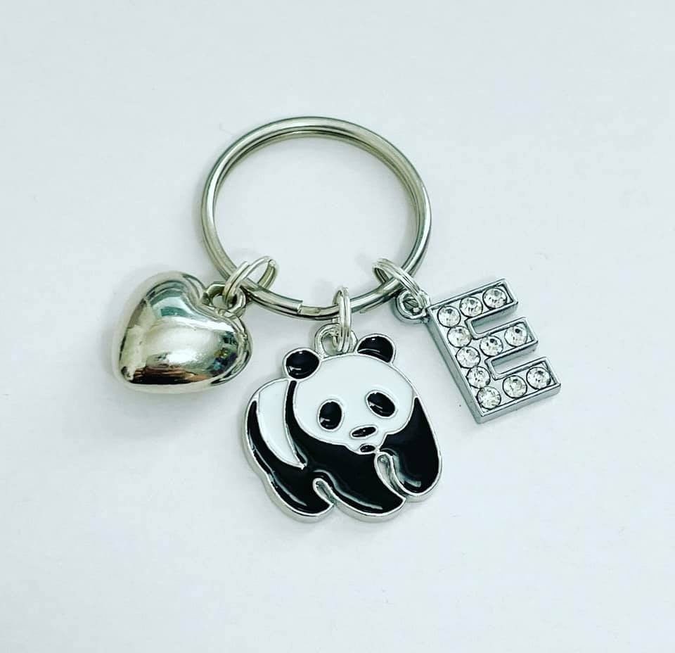PANDA Personalised Keyring Panda Gift - Etsy UK