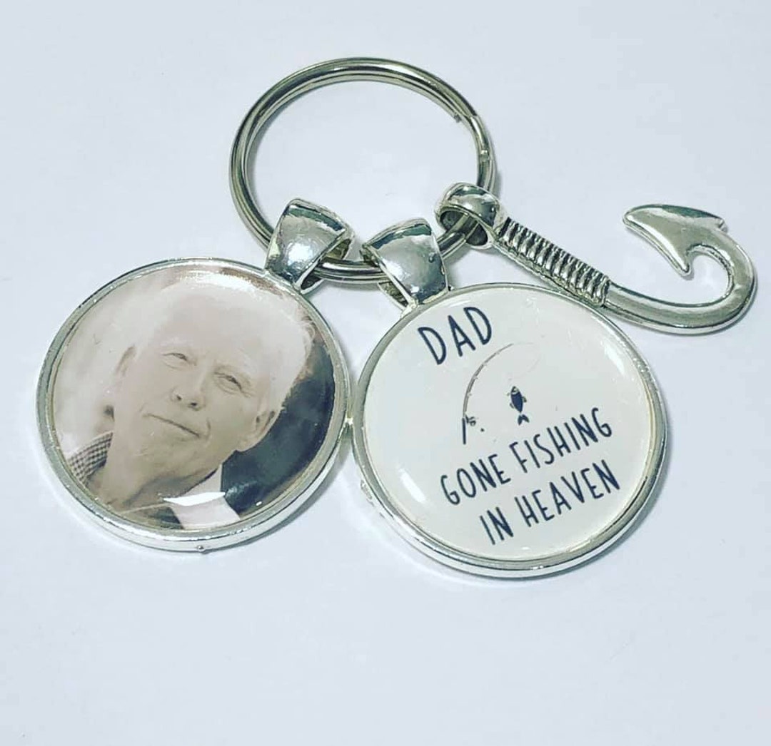 Personalised Fishing Memorial Photo Keyring: Grandad/dad Memory Gift - Etsy