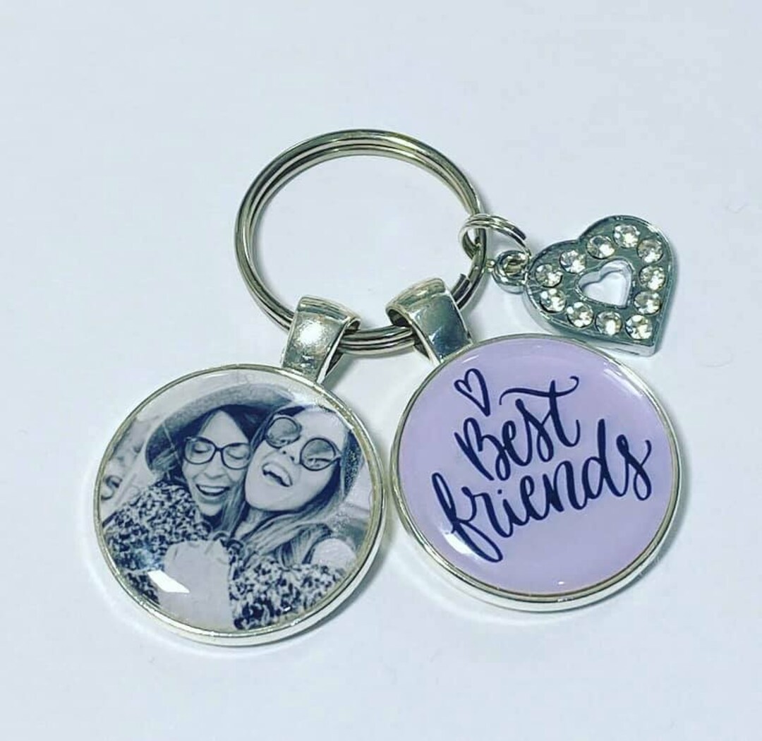 Best Friends Personalised Photo Keyring - Bestie - Best Friend Gift ...