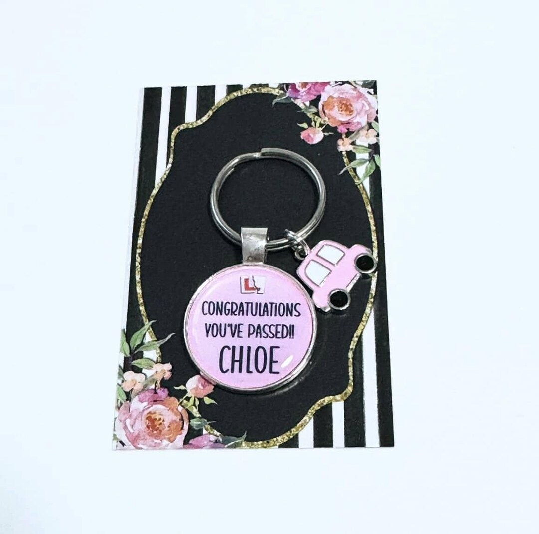 New Driver Keyring, First Car Gift, New Car Personalised Name Keyring ...