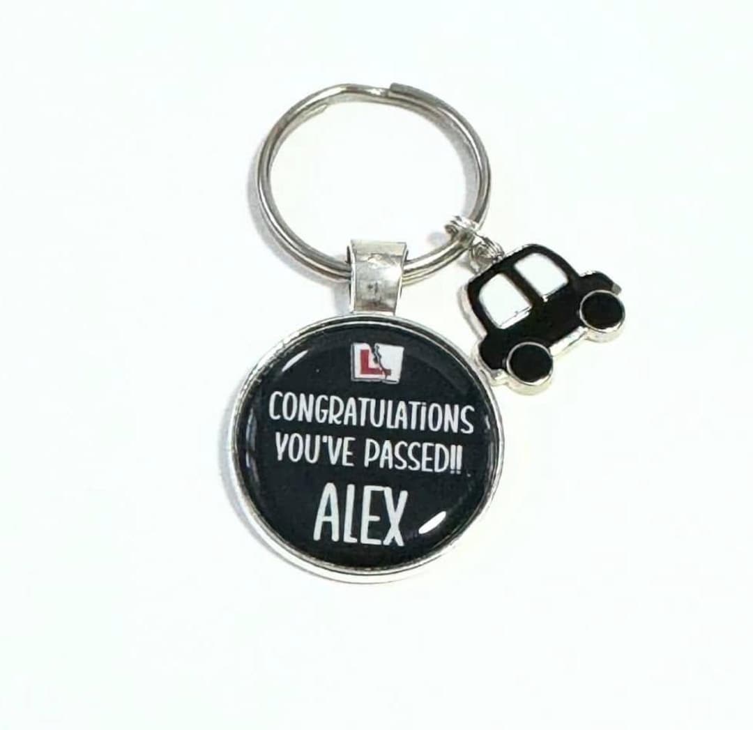 New Driver Keyring, First Car Gift, New Car Personalised Name Keyring ...