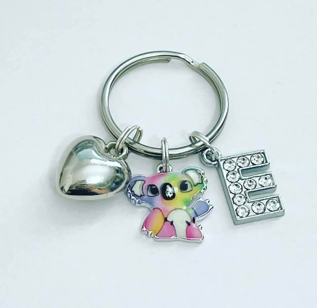 Rainbow Koala Personalised Keyring Koala Bear Gift Koala Friend Keyring ...