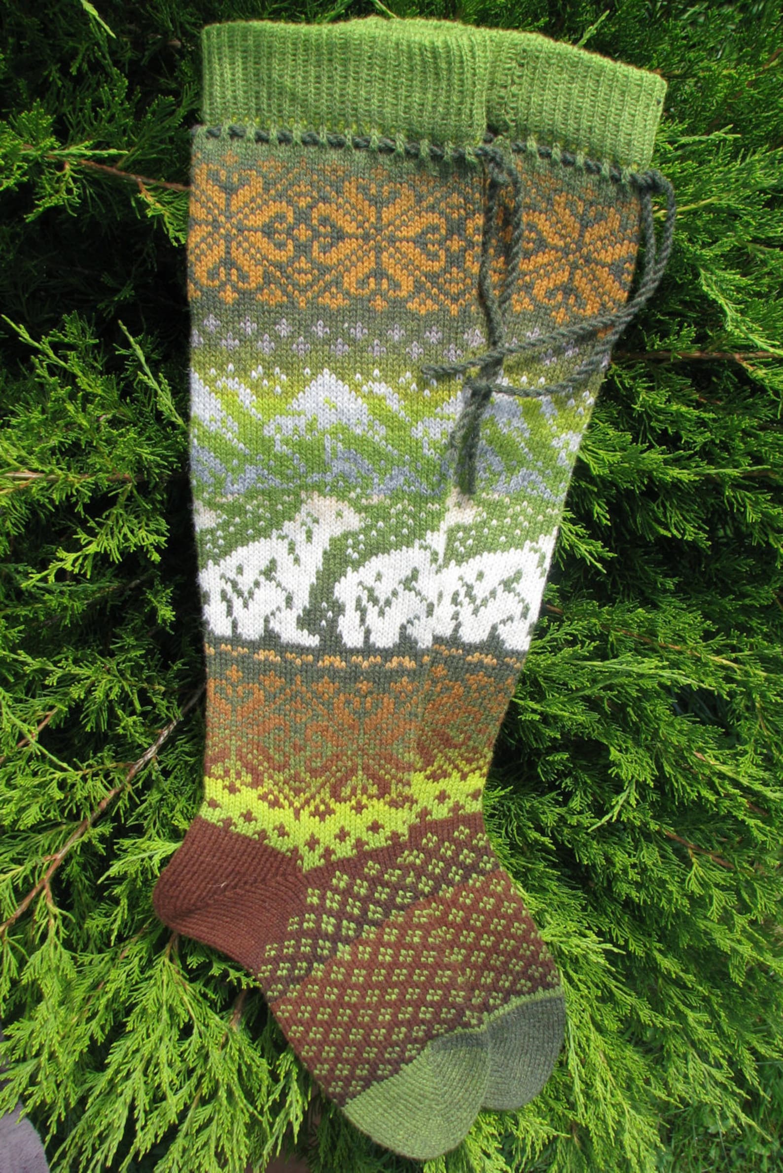 Long Knit Socks Wool Socks. Norwegian Socks Kauni Yarn - Etsy