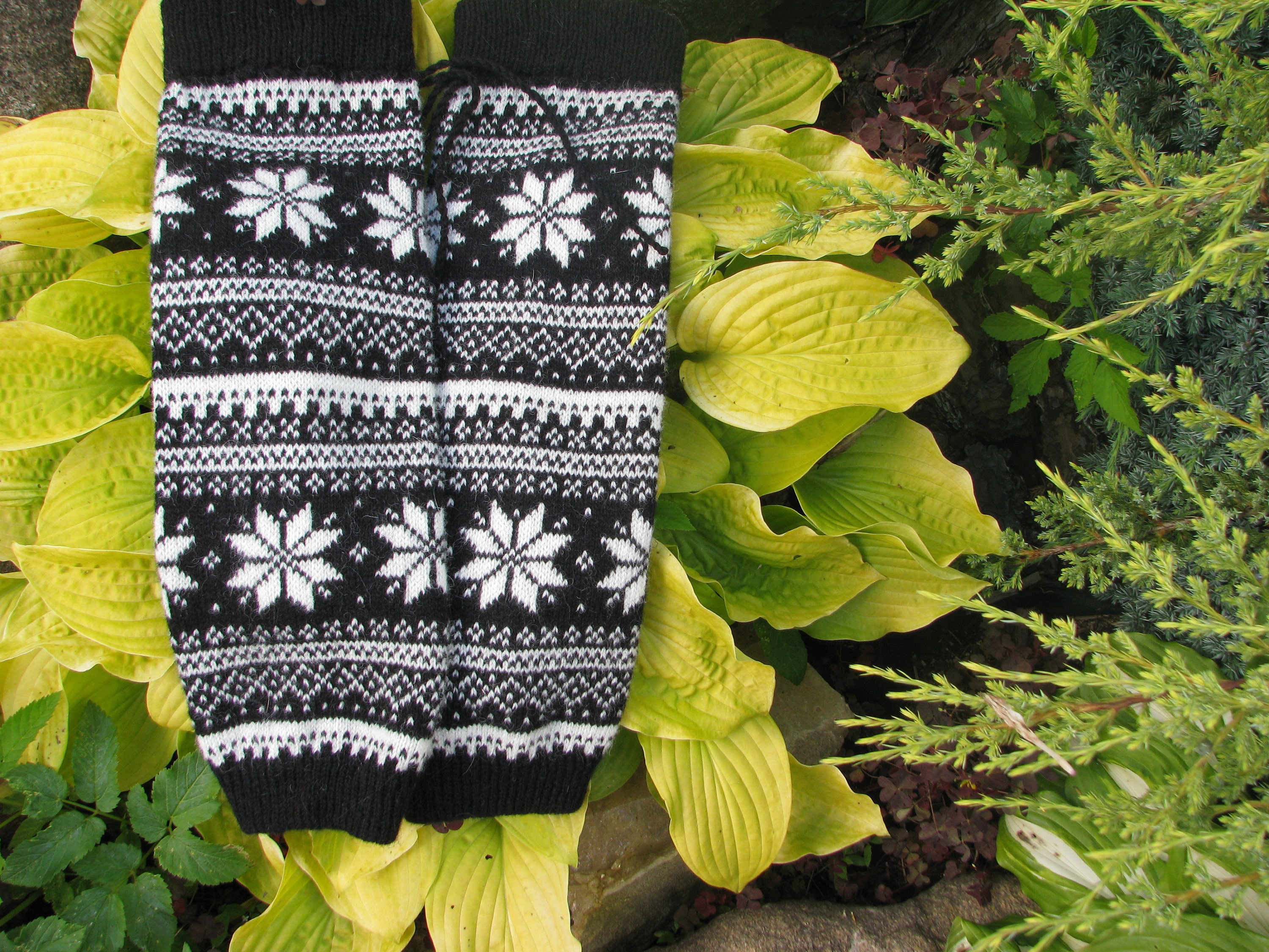 Black Wool Leg Warmes Knit Leg Warmes Leggings Gaiters Foot - Etsy