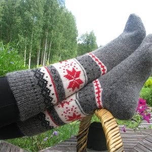 Knit Socks Wool Socks Knitted Socks Scandinavian Pattern Norwegian ...