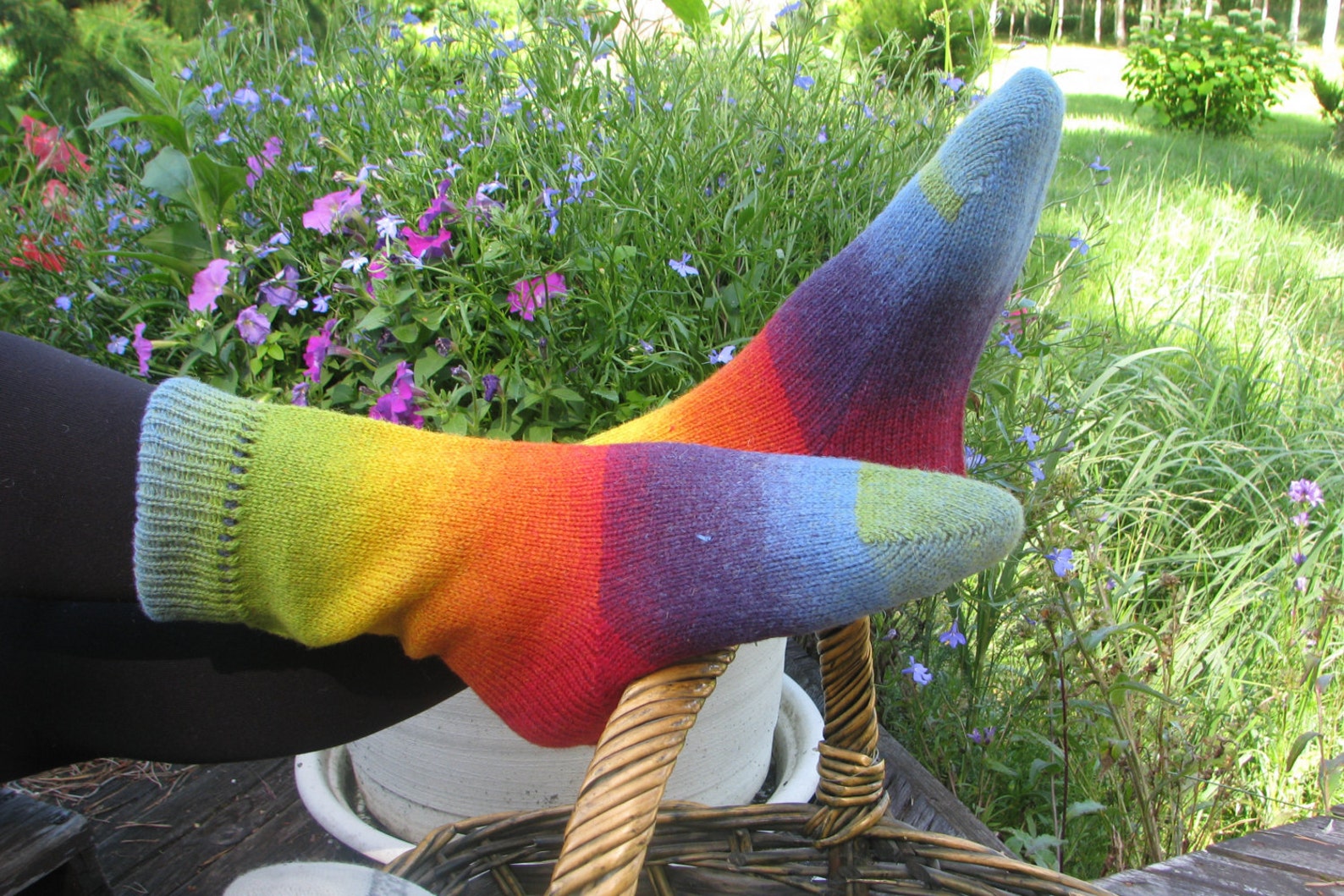 Knit Socks Wool Socks Rainbow Socks Kauni Norwegian Socks Christmas ...